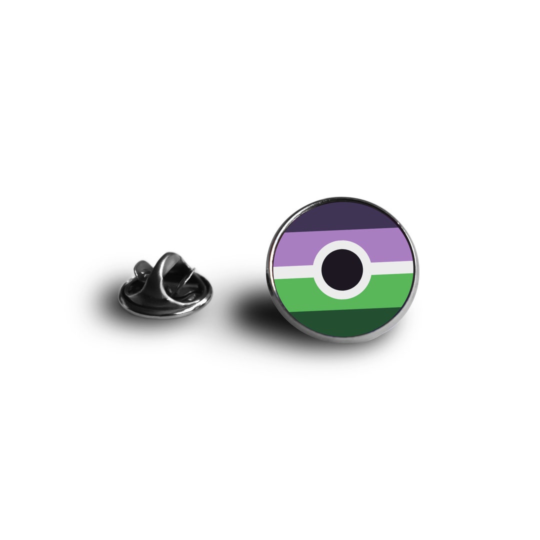Voidpunk Flag Pin- - Minimalist Flag - Snap Pin - Magnifying Glass Pin ...