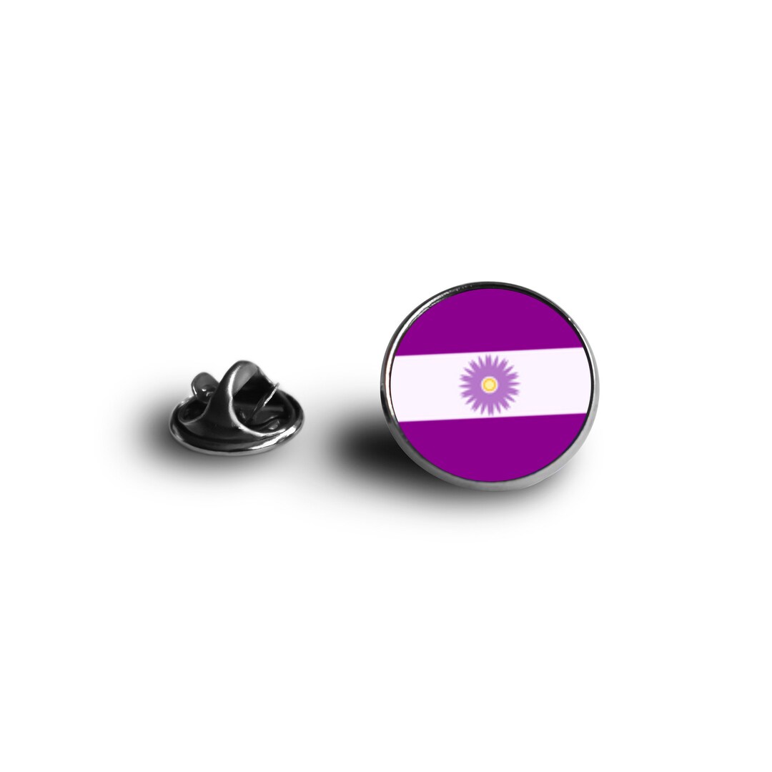 Enbian Flag Pin- - Minimalist Flag - Snap Pin - Magnifying Glass Pin ...