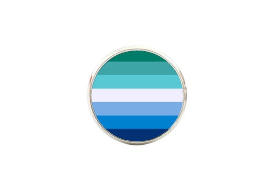 Gay Flag Pin Minimalist Flag Snap Pin 16mm Magnifying Glass Pin LGBTIQ ...