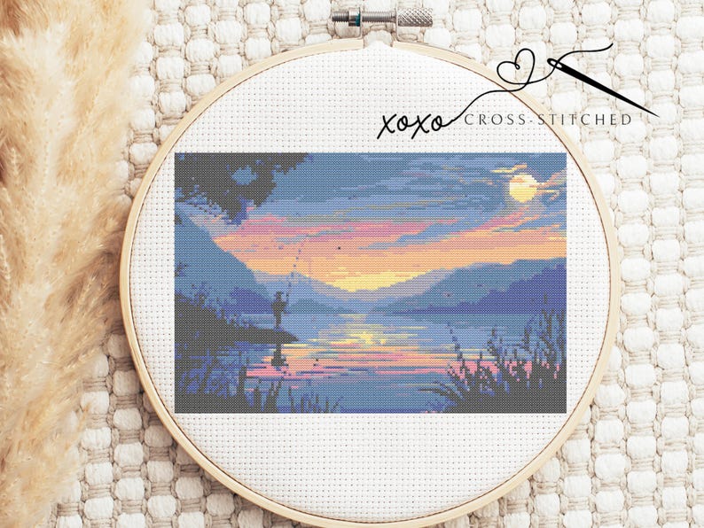 Fishing Cross Stitch Pattern - Etsy