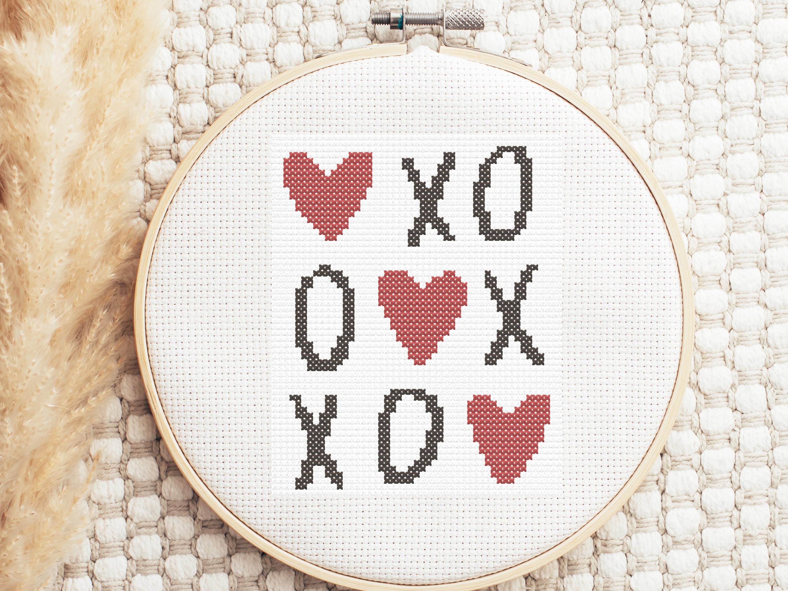 Xoxo Cross Stitch Pattern - Etsy