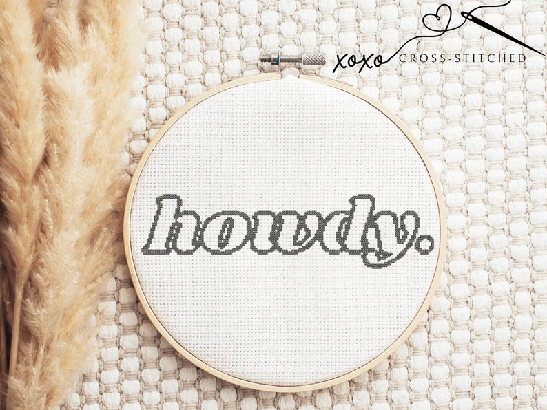 Howdy. Cross Stitch Pattern - Etsy