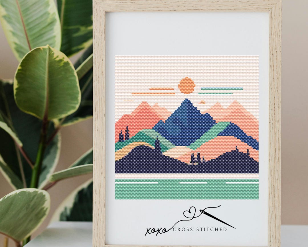Mountain Cross Stitch Pattern - Etsy