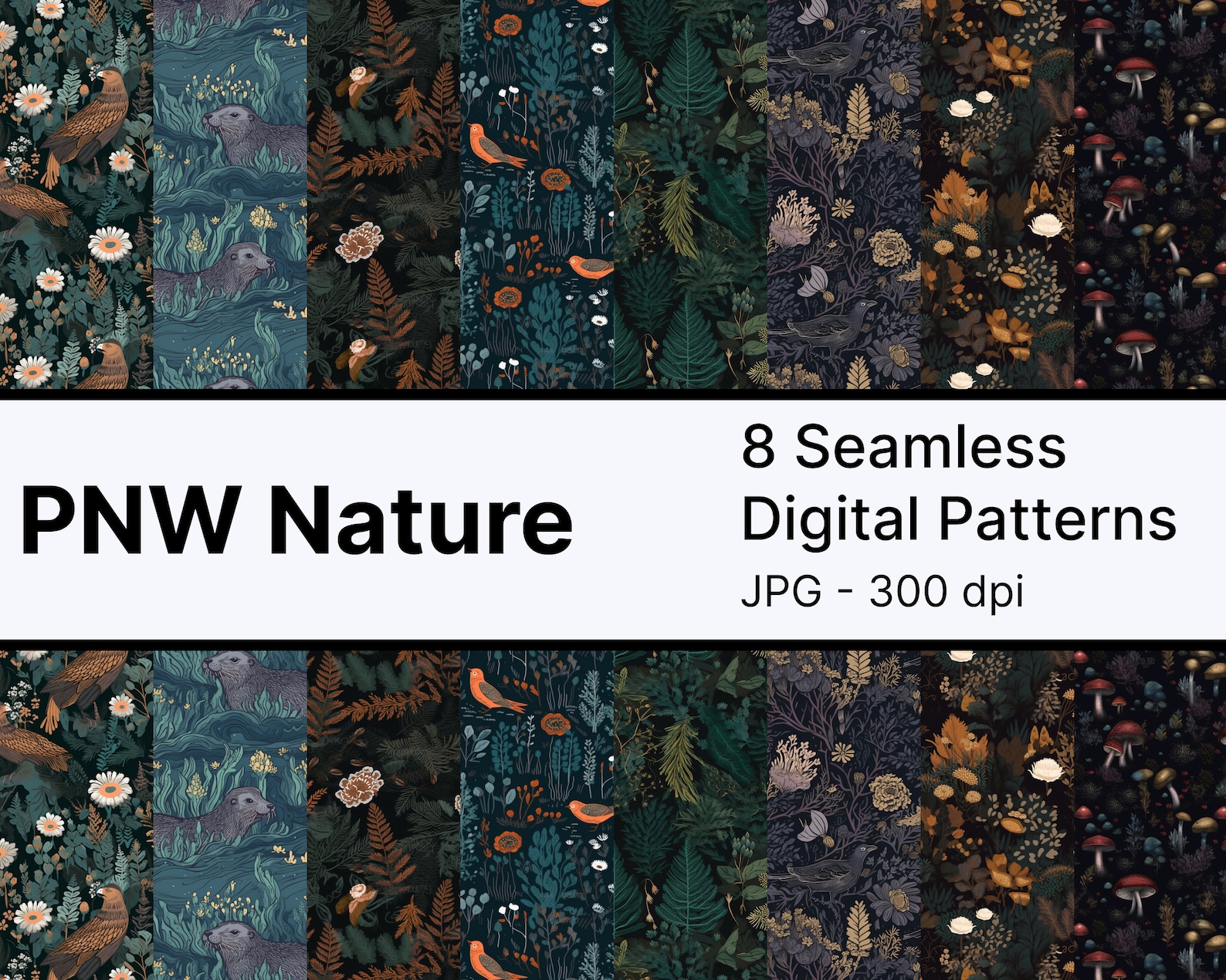 Dark Academia PNW Printable Paper- Nature Backgrounds & Patterns ...