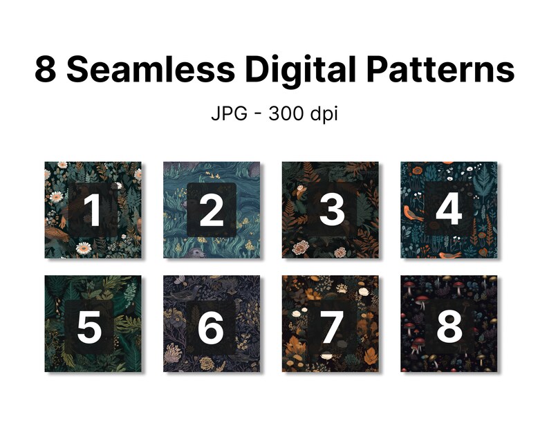 Dark Academia PNW Printable Paper- Nature Backgrounds & Patterns ...