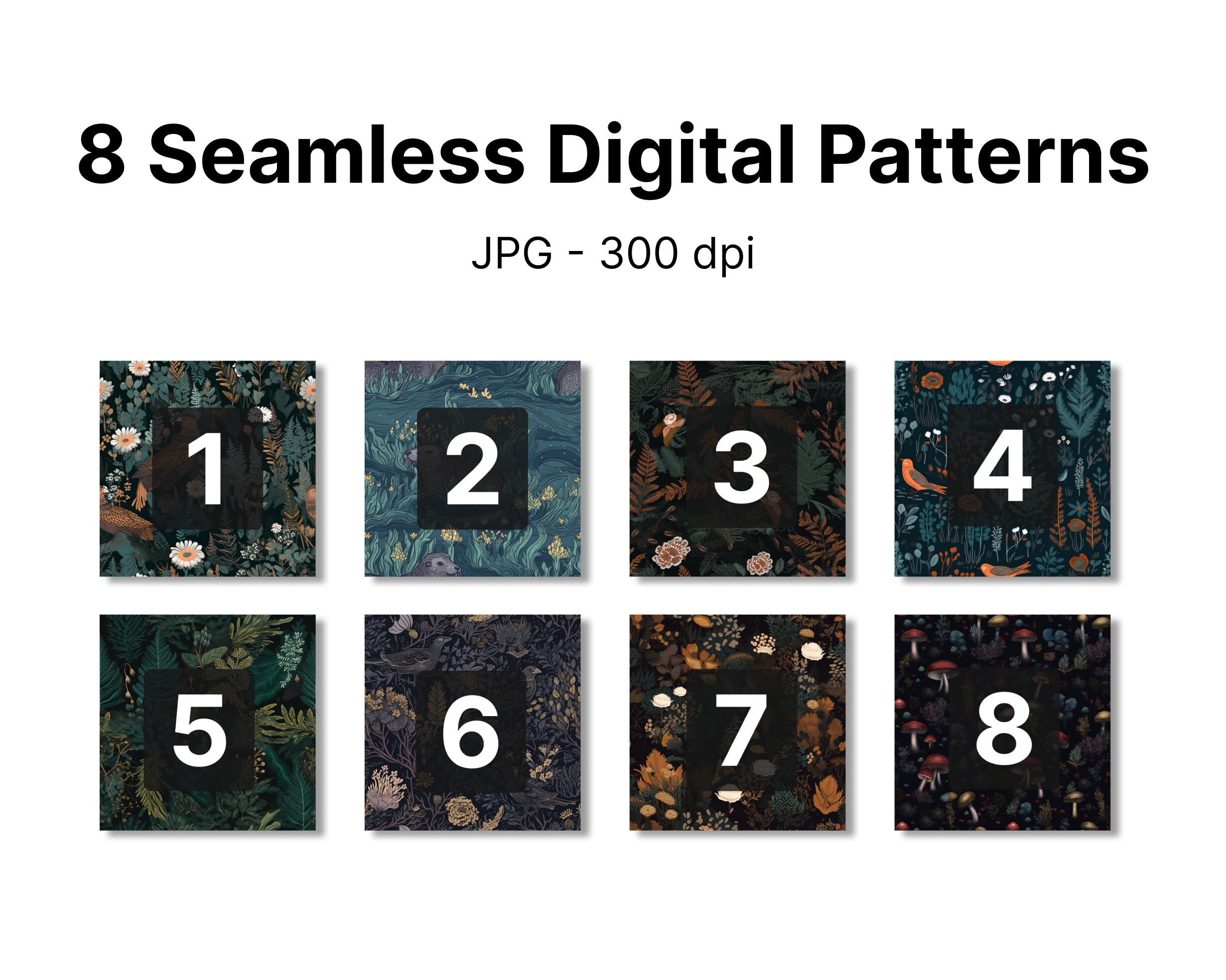 Dark Academia PNW Printable Paper- Nature Backgrounds & Patterns ...