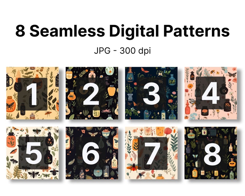 Botanical Oddities Digital Pattern - Digital Prints, Seamless Designs ...