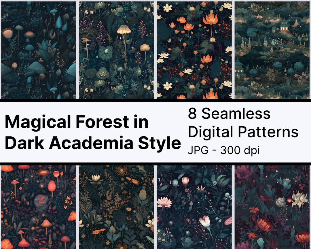 Dark Academia Digital Pattern - Digital Prints, Seamless Designs ...