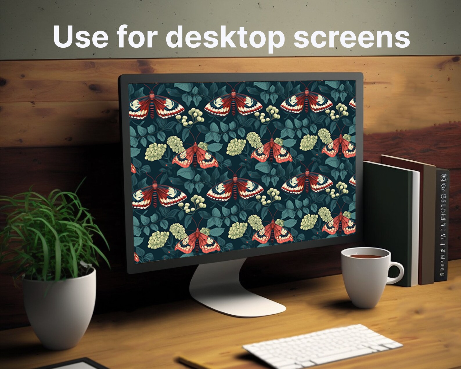 Cottage Core Moth Seamless Digital Pattern - Backgrounds & Patterns ...