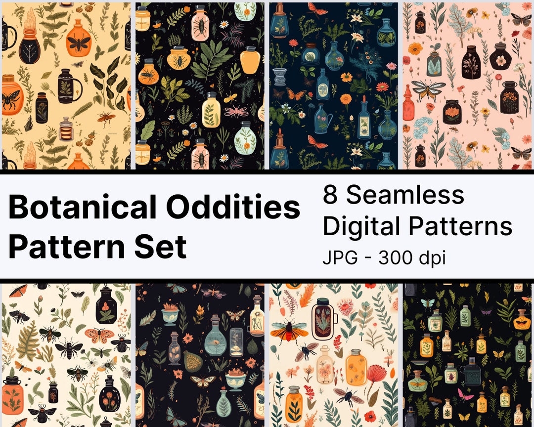 Botanical Oddities Digital Pattern - Digital Prints, Seamless Designs ...