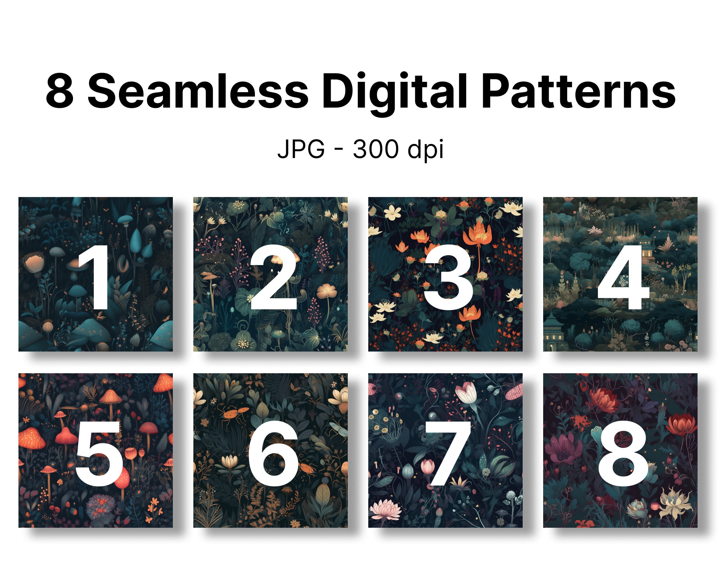 Dark Academia Digital Pattern - Digital Prints, Seamless Designs ...