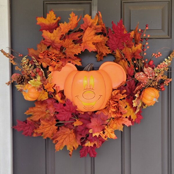 Fall Mickey Wreath - Etsy