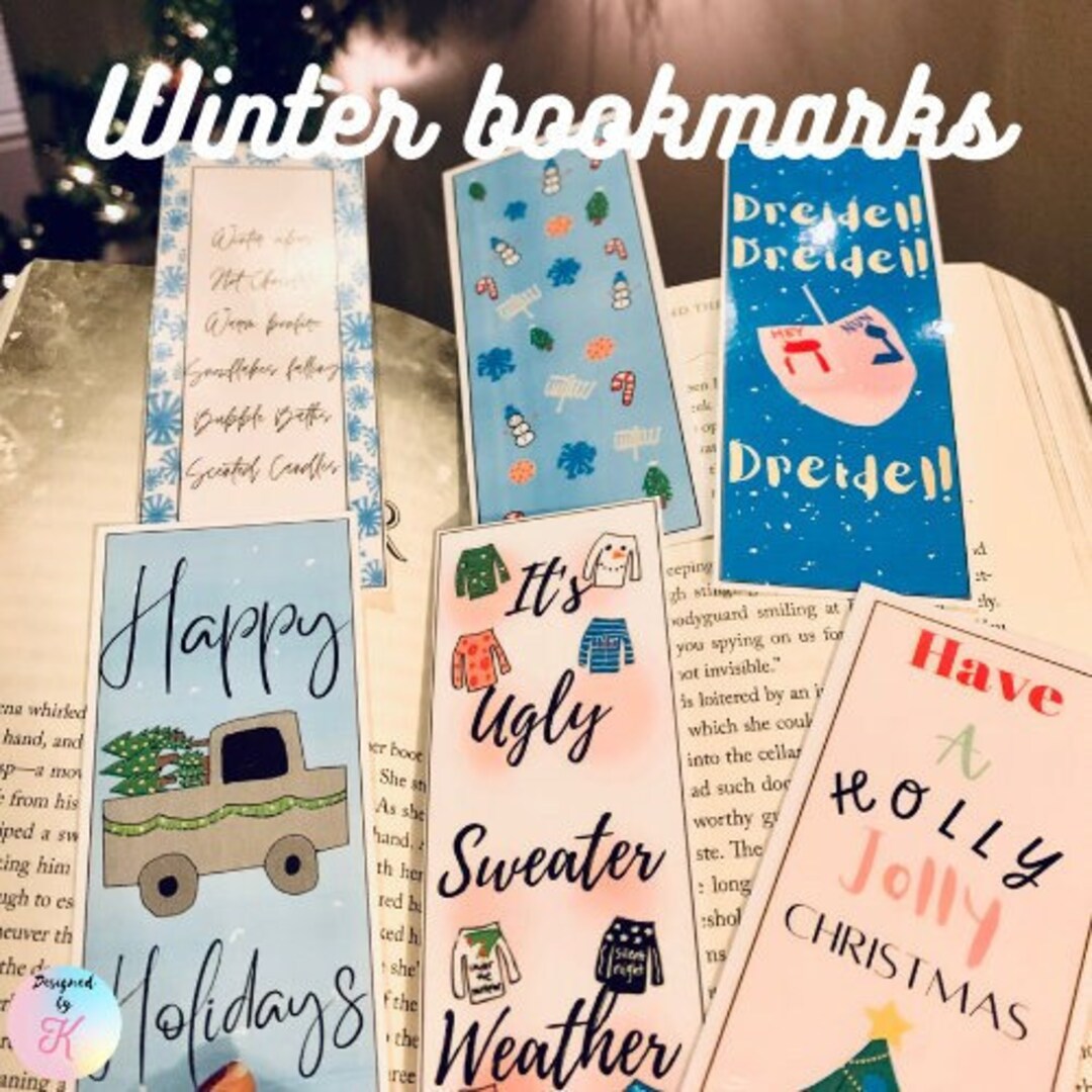 Winter Themed Bookmarks~~~~~comes Laminated - Etsy