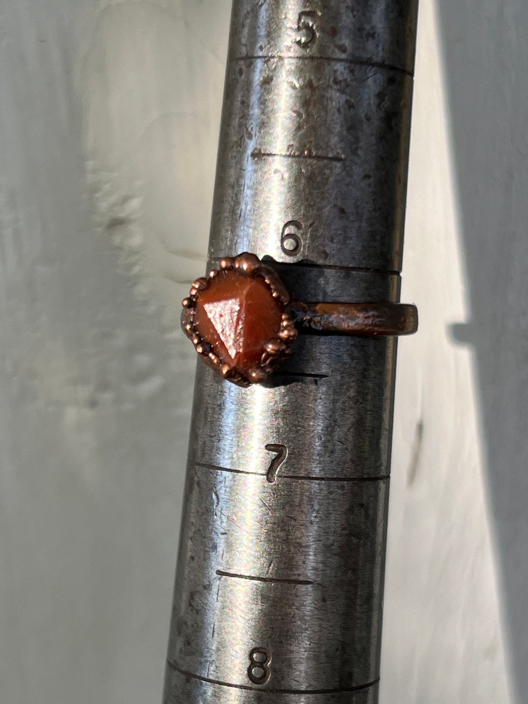 Copper Electroformed Pecos Diamond Ring- Size 6 - Etsy