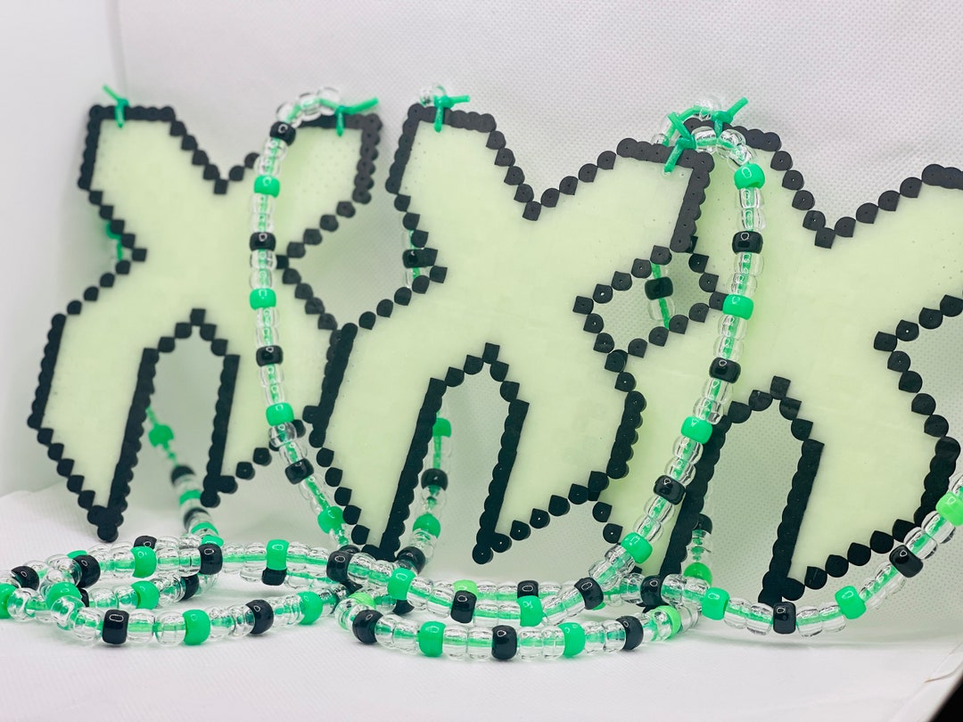 Glow in the Dark Excision Perler Beaded Necklaces - Etsy