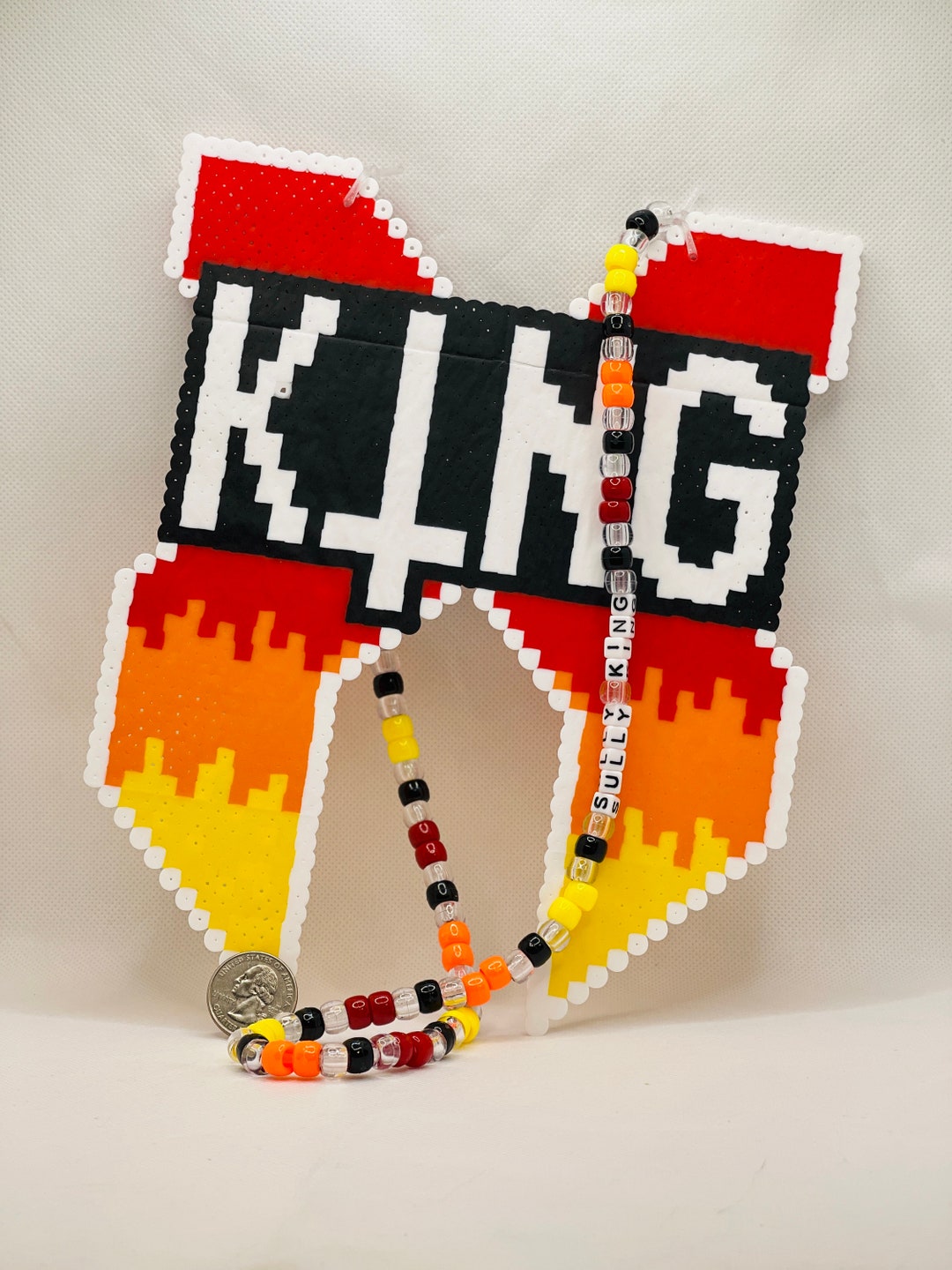 Sullivan King and Excision Perler Kandi Necklace FIRE - Etsy