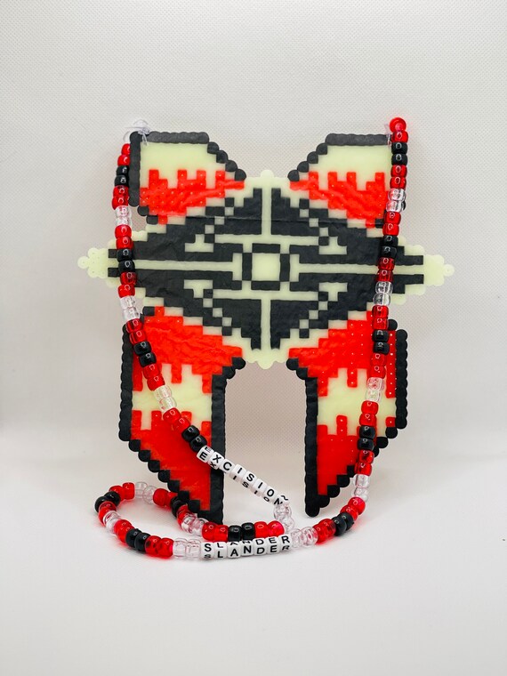 Excision/slander Glow in the Dark Perler Necklace | Etsy