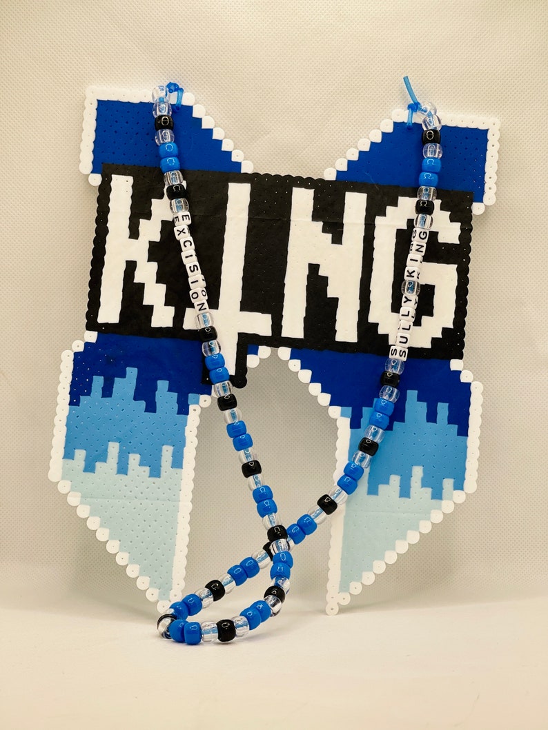 Sullivan King and Excision Perler Kandi Necklace Blue - Etsy
