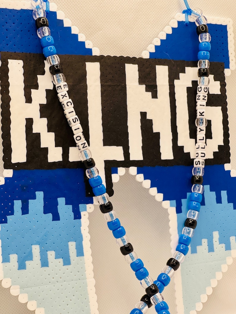 Sullivan King and Excision Perler Kandi Necklace Blue - Etsy