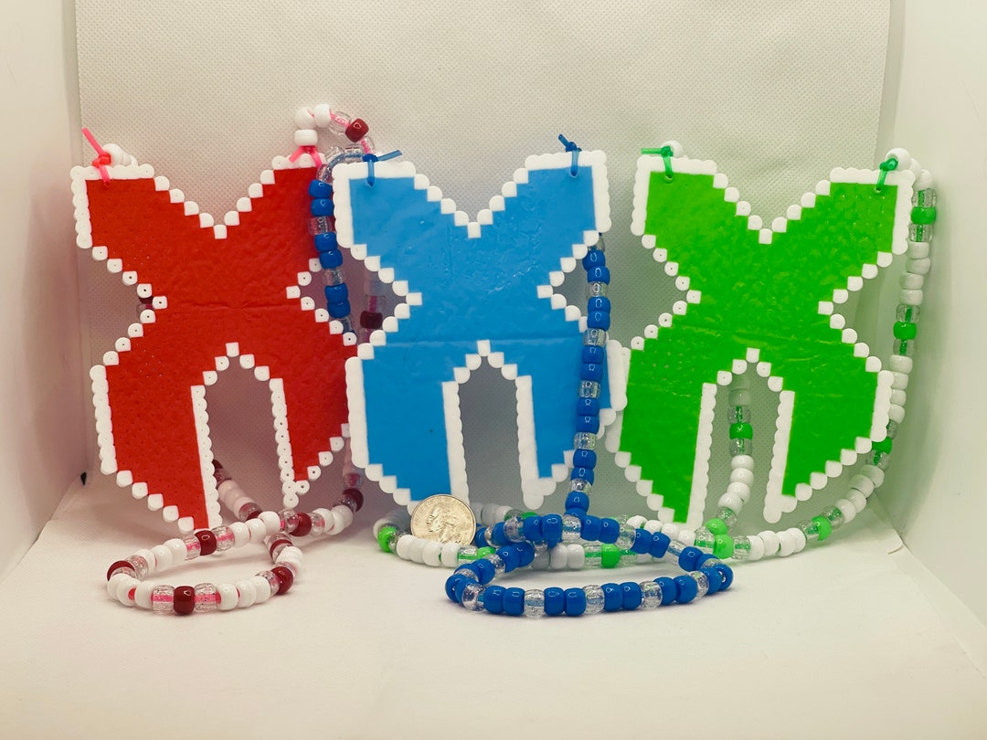 PACK OF 3 Excision Kandi Perler Necklaces - Etsy