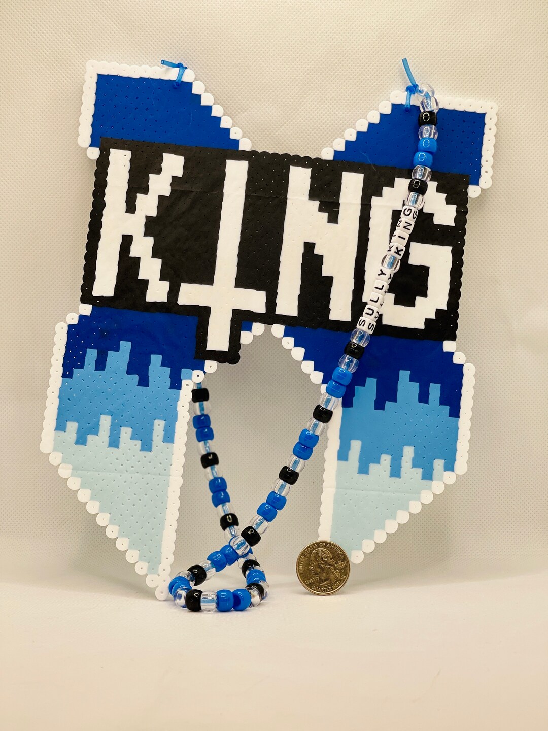 Sullivan King and Excision Perler Kandi Necklace Blue - Etsy