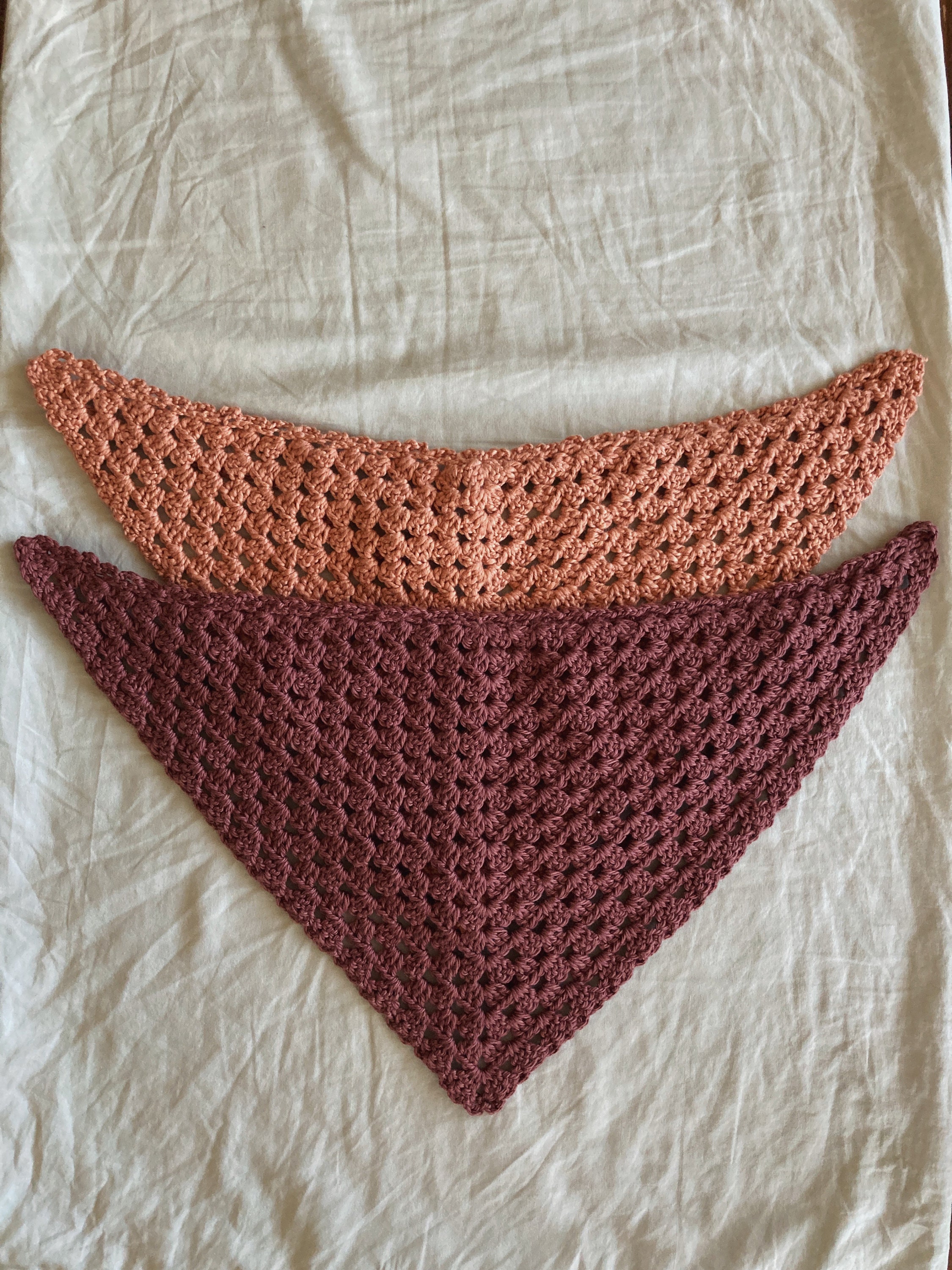 Crocheted Hair Kerchief Kerchief Hair Bandana Cottagecore - Etsy