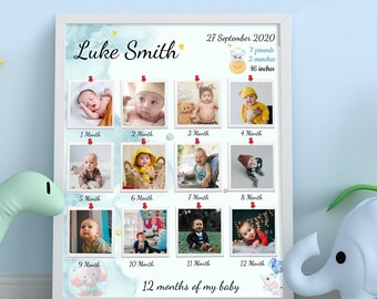 First Year Baby Photo Frame - Etsy