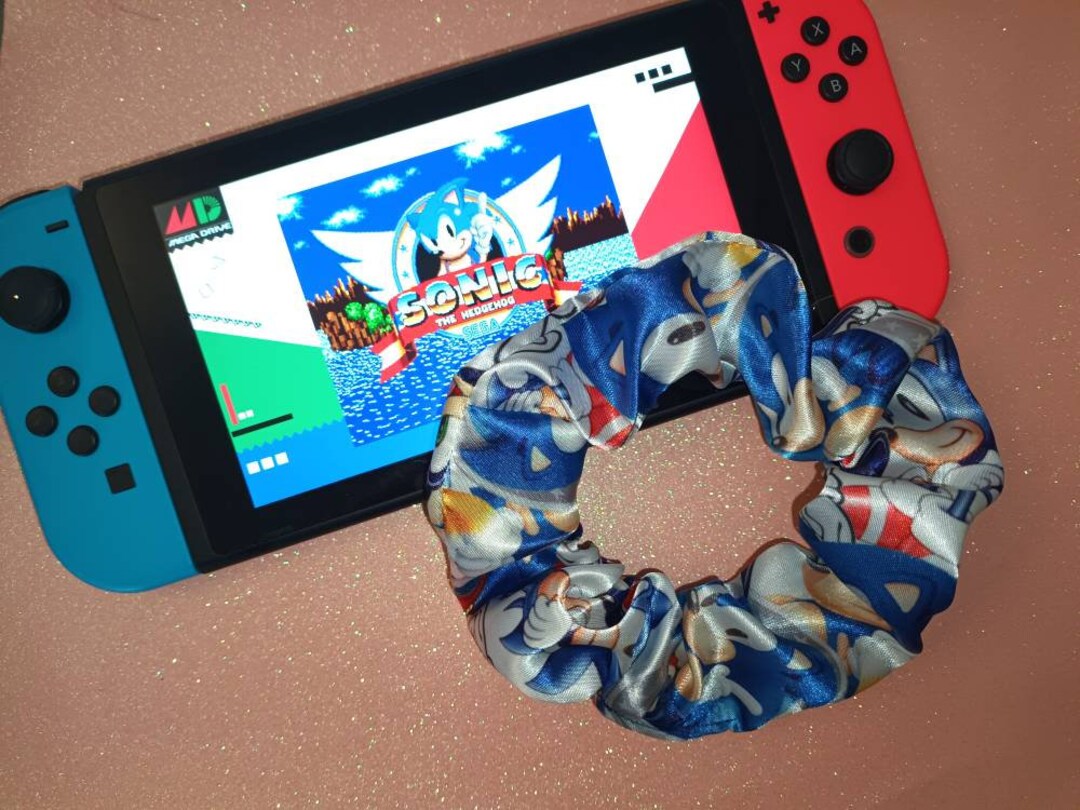 Sonic the Hedgehog and Tails Print Satin Scrunchie - Etsy UK