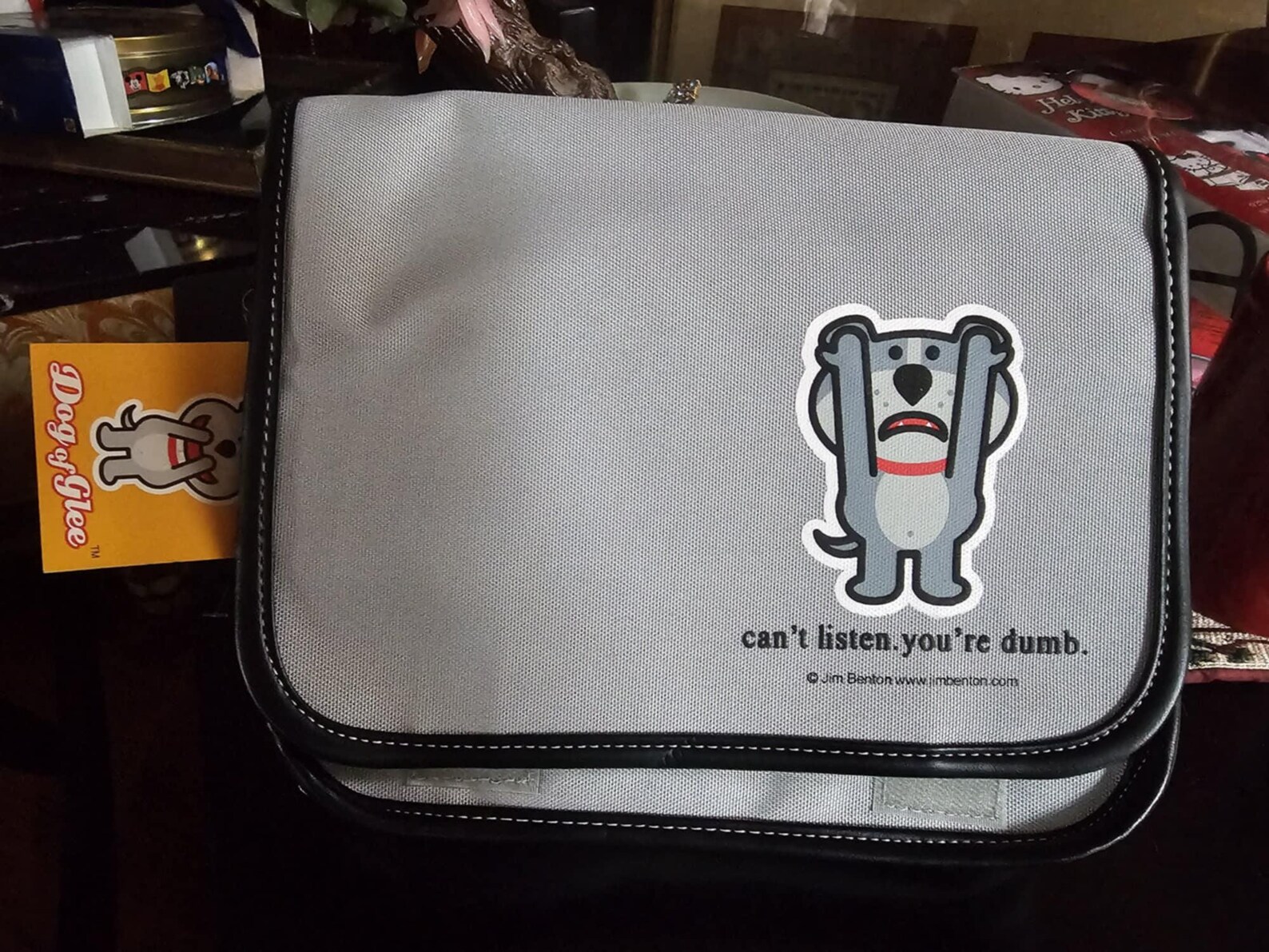 Very Rare Jim Benton dog of Glee Crossbody, Messenger Bag Tote Purse ...