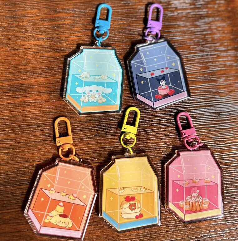Sanrio Buddies Milk Carton Keychains - Etsy