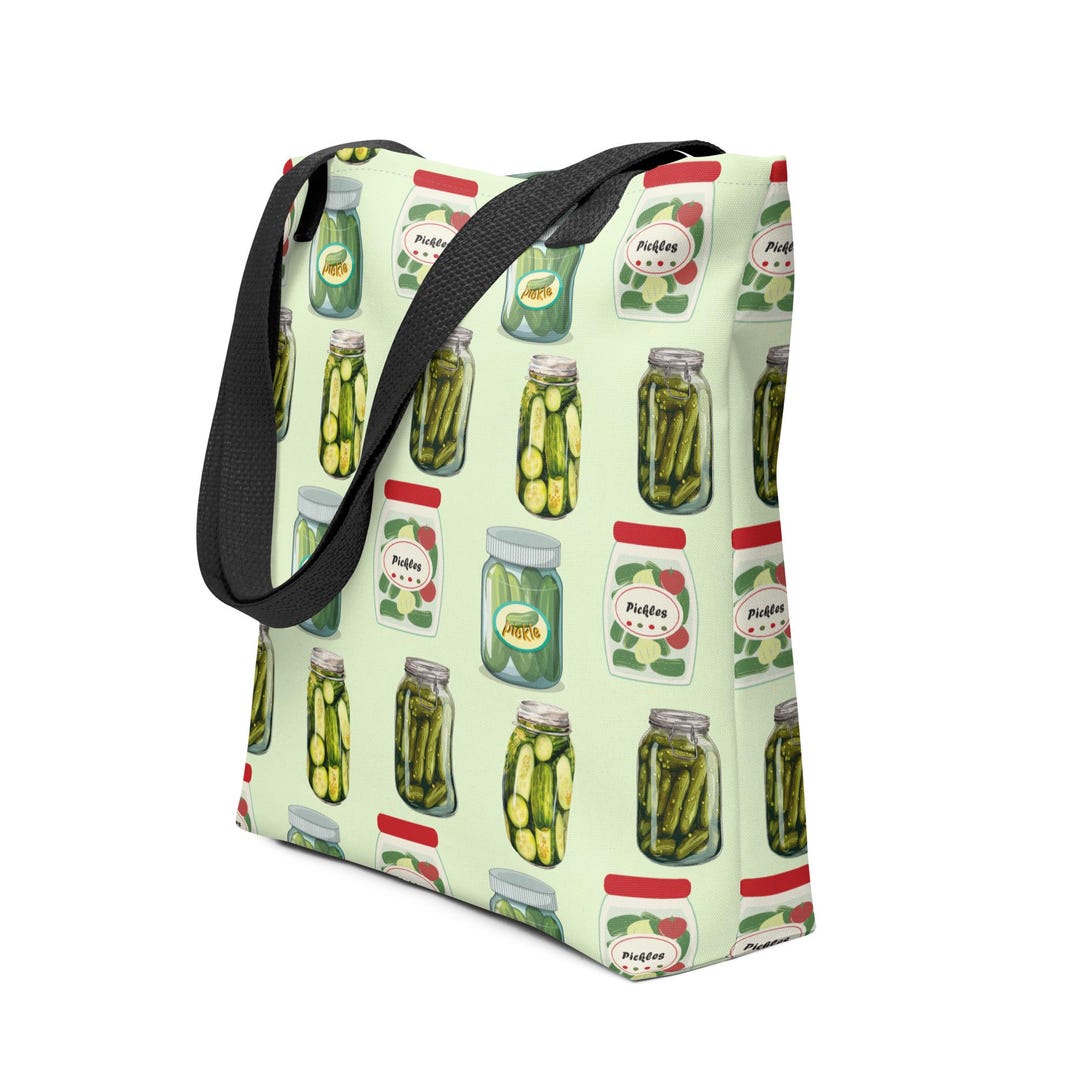 Pickle Tote Bag Pickle Jar Tote Bag Cottage Core Tote Bag Gardening ...