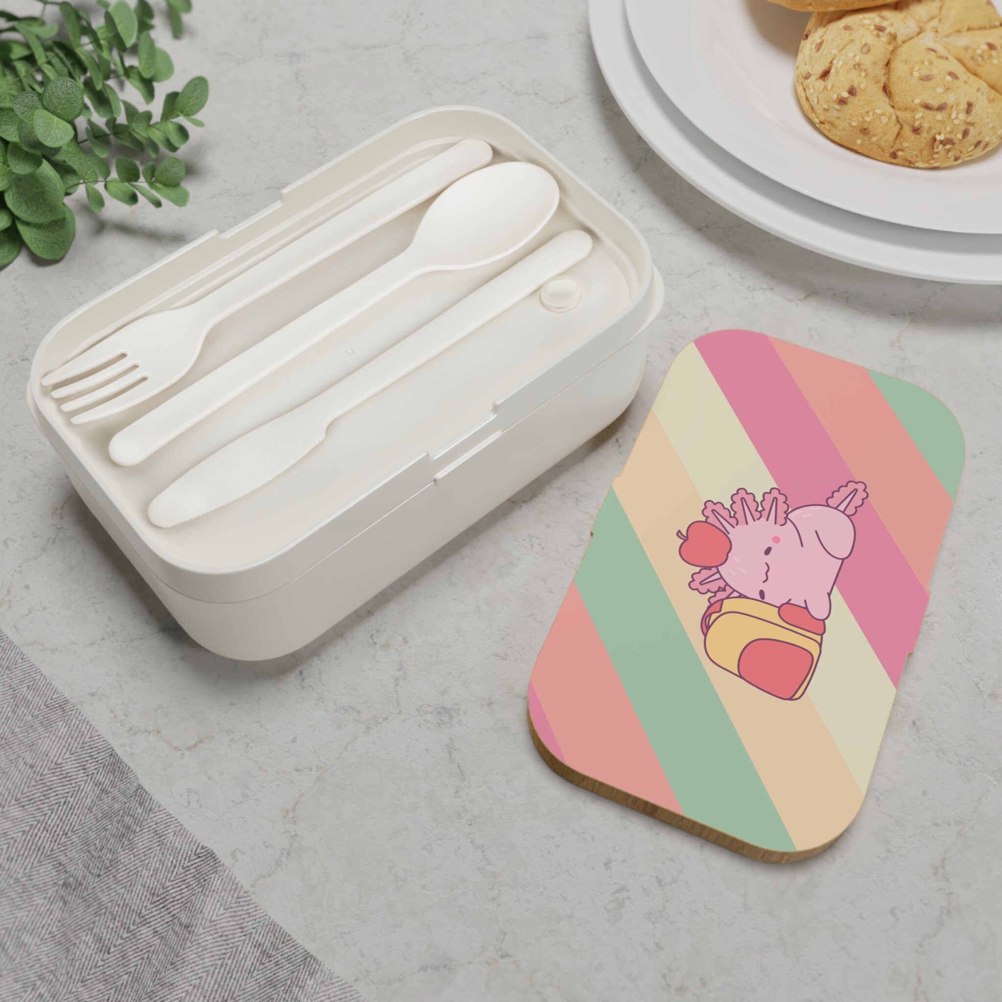 Axolotl Bento Lunch Box, Axolotl Lunch Box, Gift for Anime Lover ...