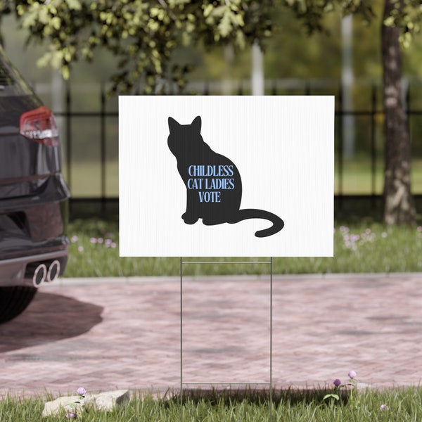 Harris Walz Cat Yard Sign - Etsy