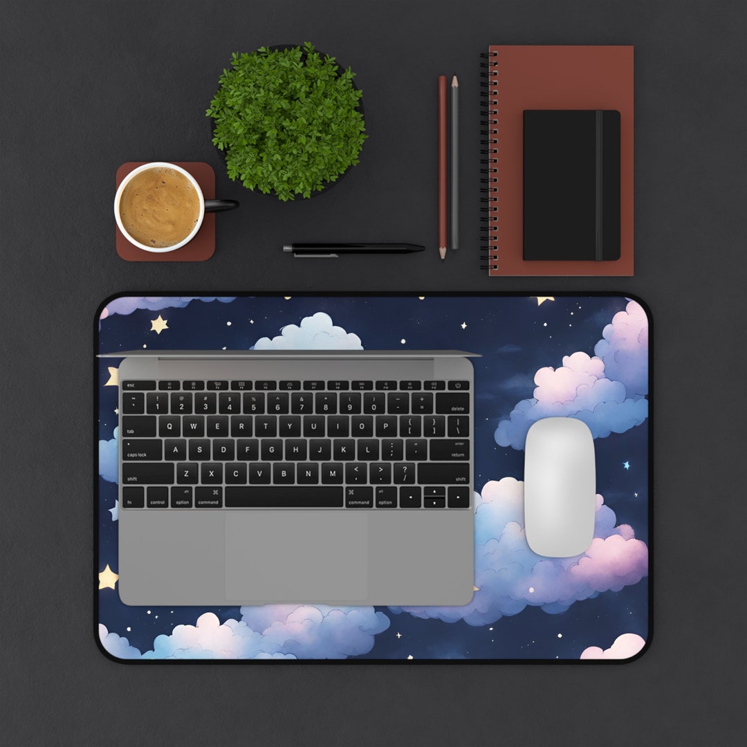 Anime Cloud Aesthetic Desk Mat, Anime Desk Mat, Long Desk Mats ...