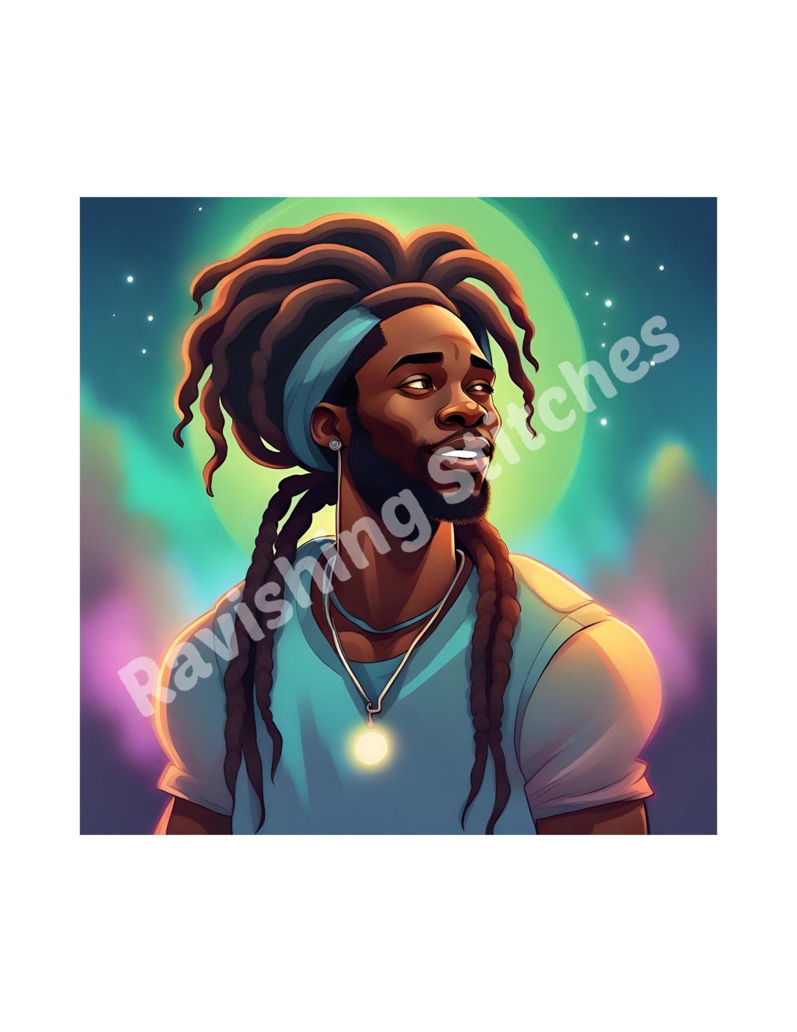 Man With Locs PNG Image, Instant Download, Sublimation Design, Creative ...