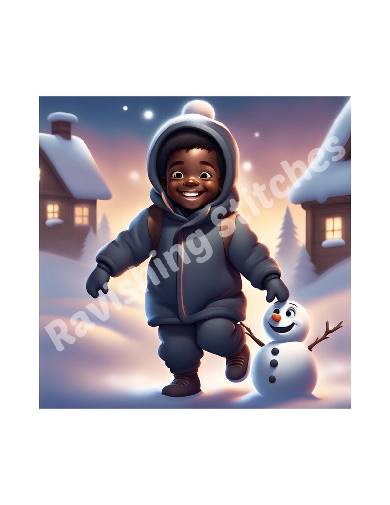 Little Boy in the Snow PNG Image, Instant Download, Sublimation Design ...