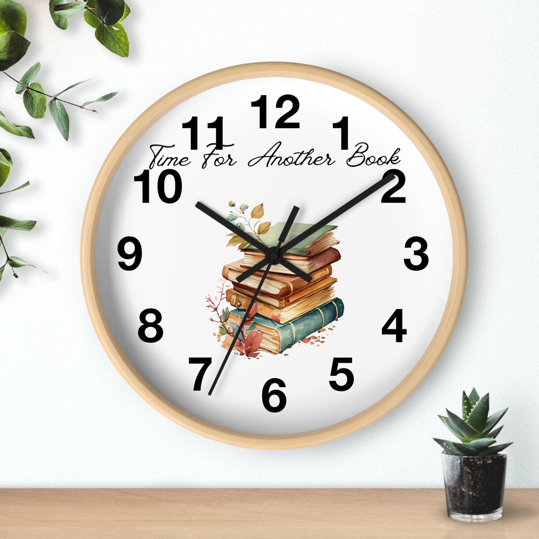 Book Reader Wall Art, Book Wall Clock, Art for Book Readers, Bookish ...