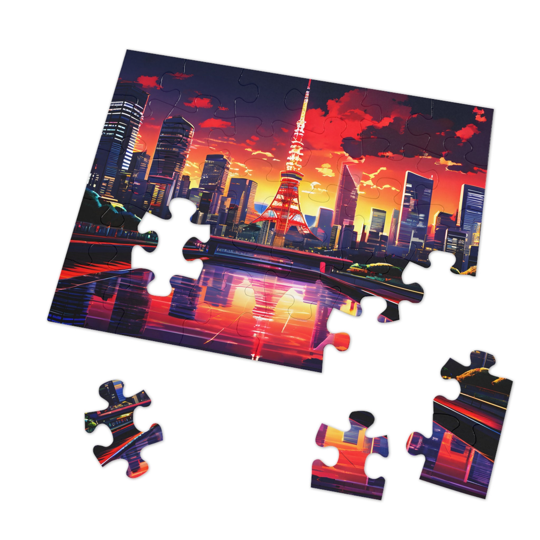Japan Skyline Puzzle, Tokyo Skyline Jigsaw Puzzle, Travel Lover Gift ...