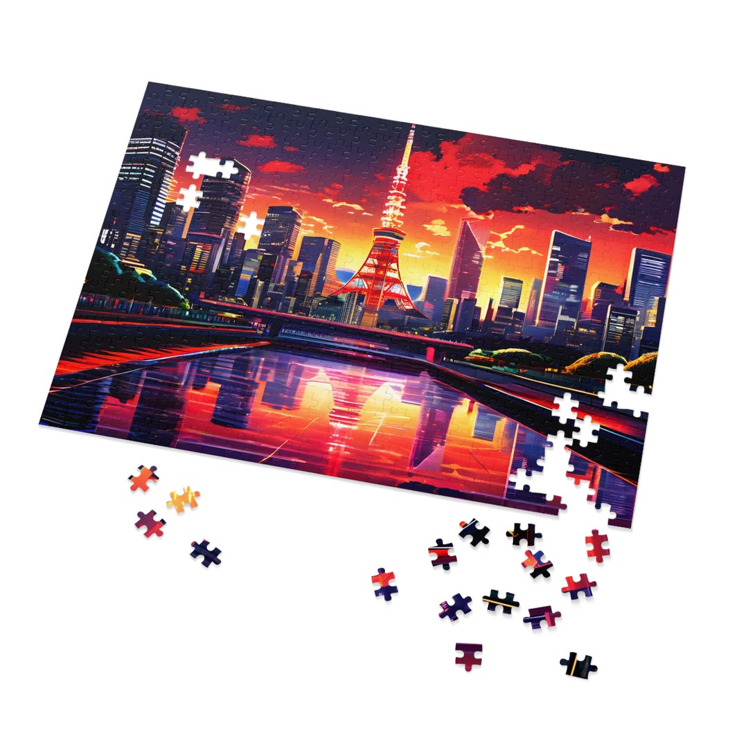 Japan Skyline Puzzle, Tokyo Skyline Jigsaw Puzzle, Travel Lover Gift ...
