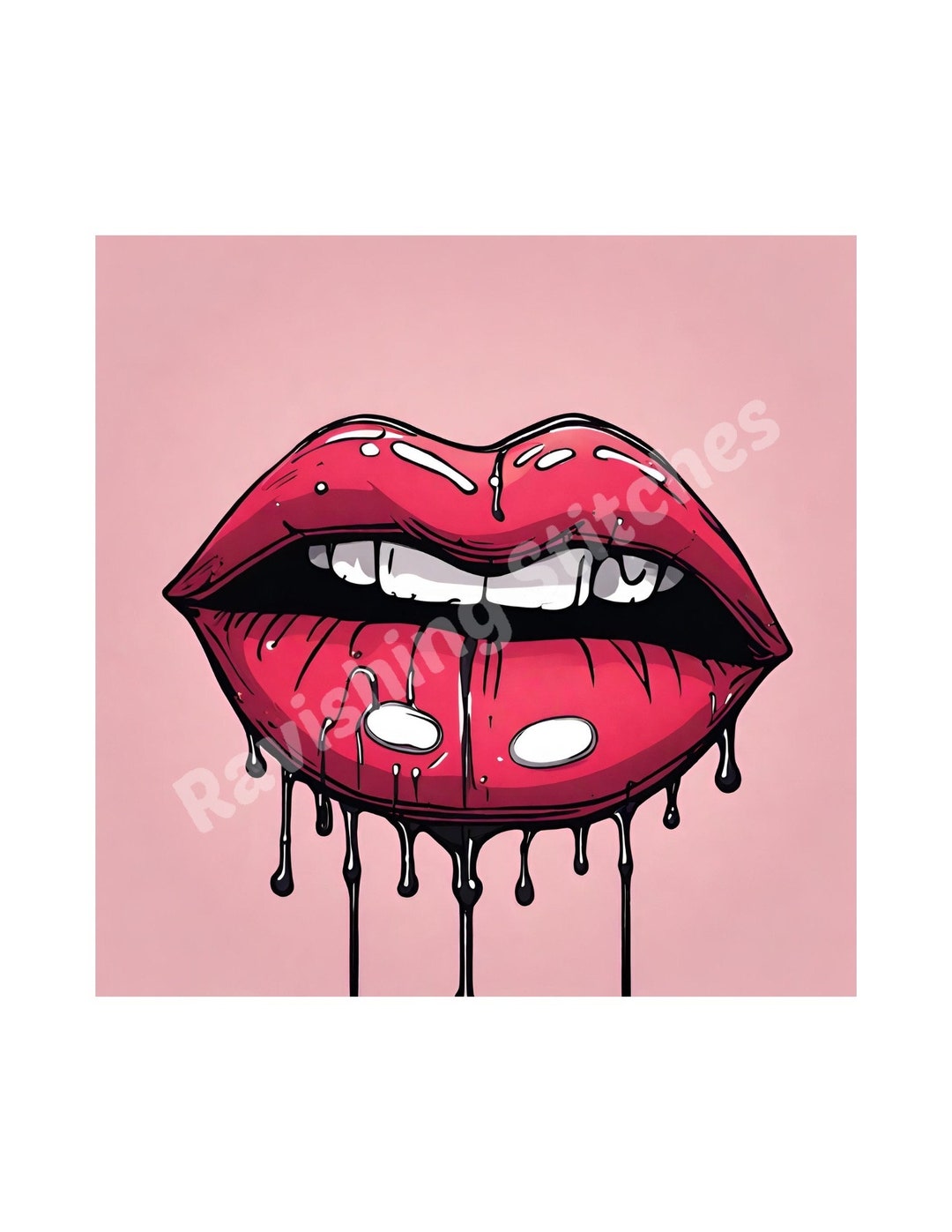 Cartoon Lips PNG Image, Instant Download, Sublimation Design, Creative ...