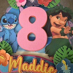 Lilo & Stitch Tropical 3-D Cake Topper - Etsy