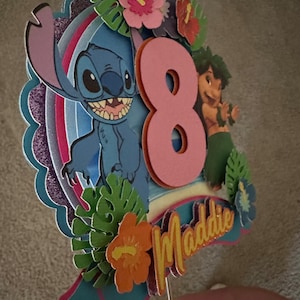 Lilo & Stitch Tropical 3-D Cake Topper - Etsy