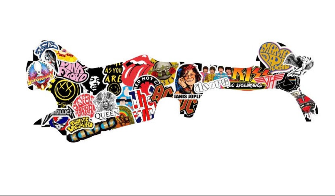 Custom Doc Band Helmet Rock Band Sticker Bomb Wrap Digital - Etsy