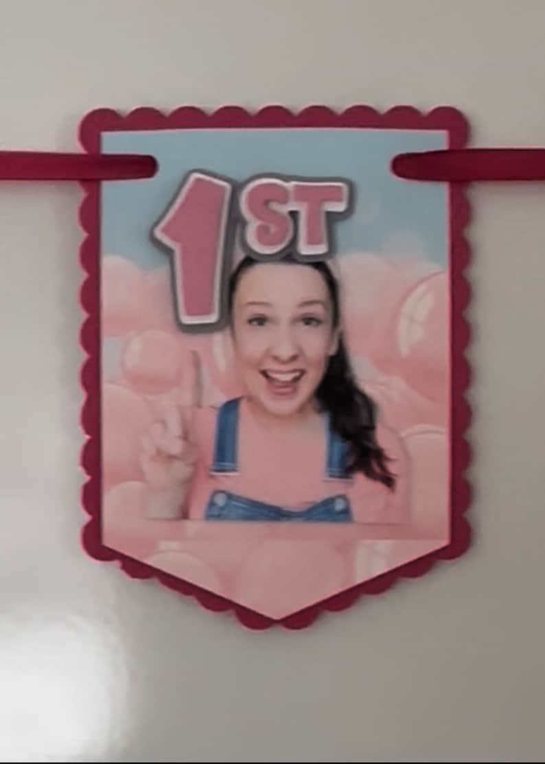 Ms Rachel Bubble Gum Birthday Banner - Etsy