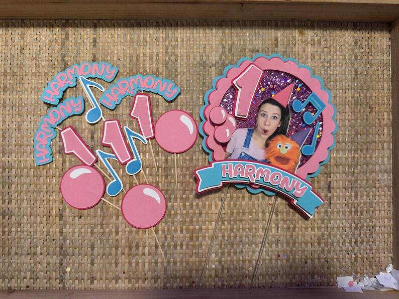 Bubble Gum Ms. Rachel Glitter Cake Topper - Etsy