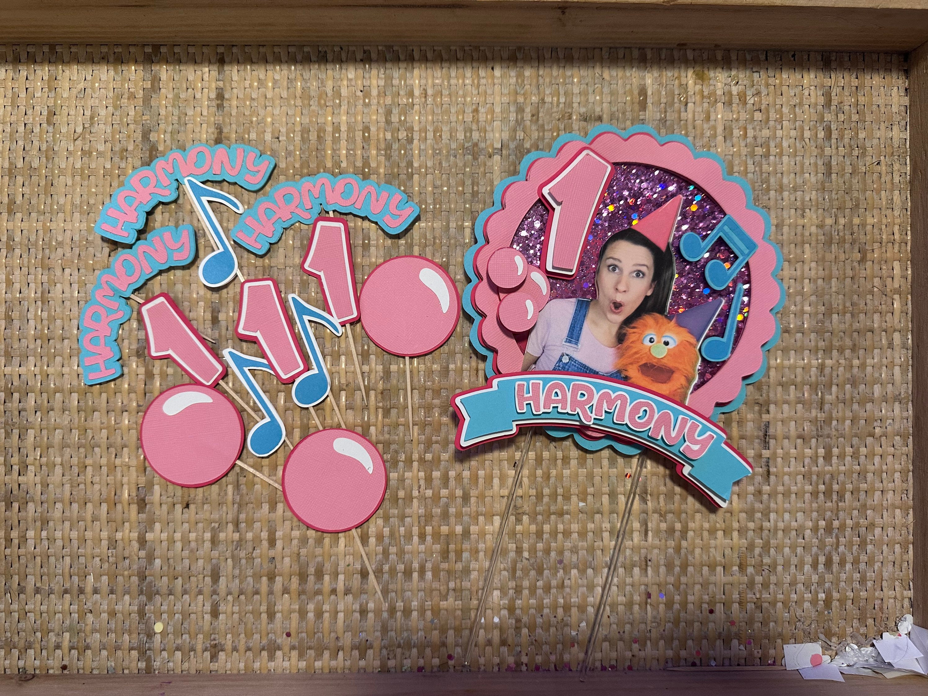 Bubble Gum Ms. Rachel Glitter Cake Topper - Etsy Australia