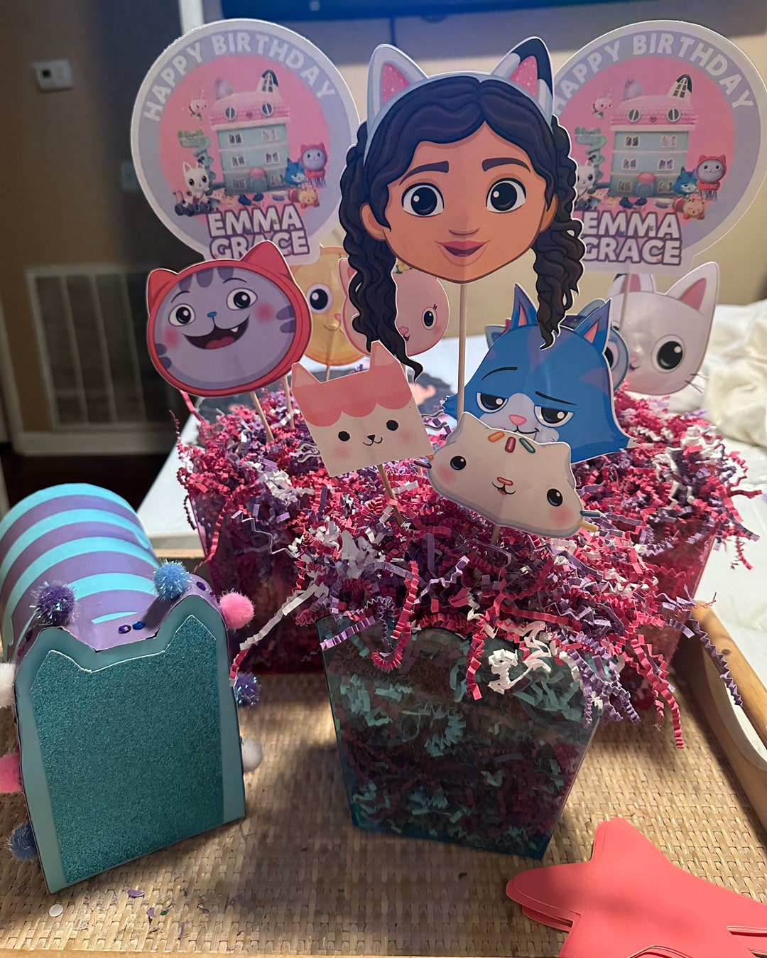 Gabby’s Dollhouse Centerpiece Picks - Etsy