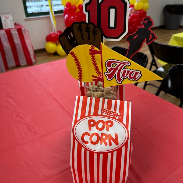 Softball Centerpiece - Etsy