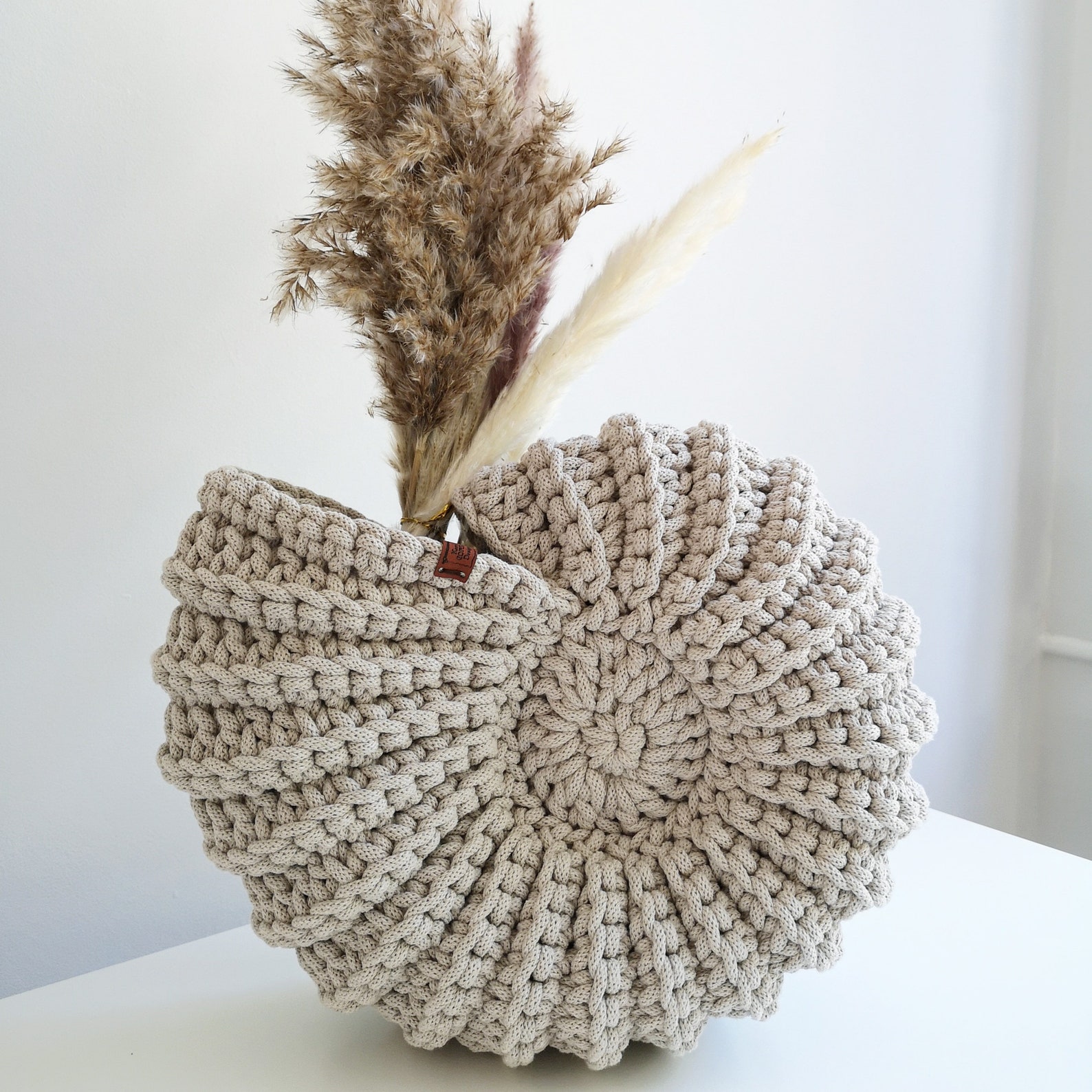 Crochet Ammonite Basket/ Plant Basket/ Air Plant Holder/ Crochet Plant ...