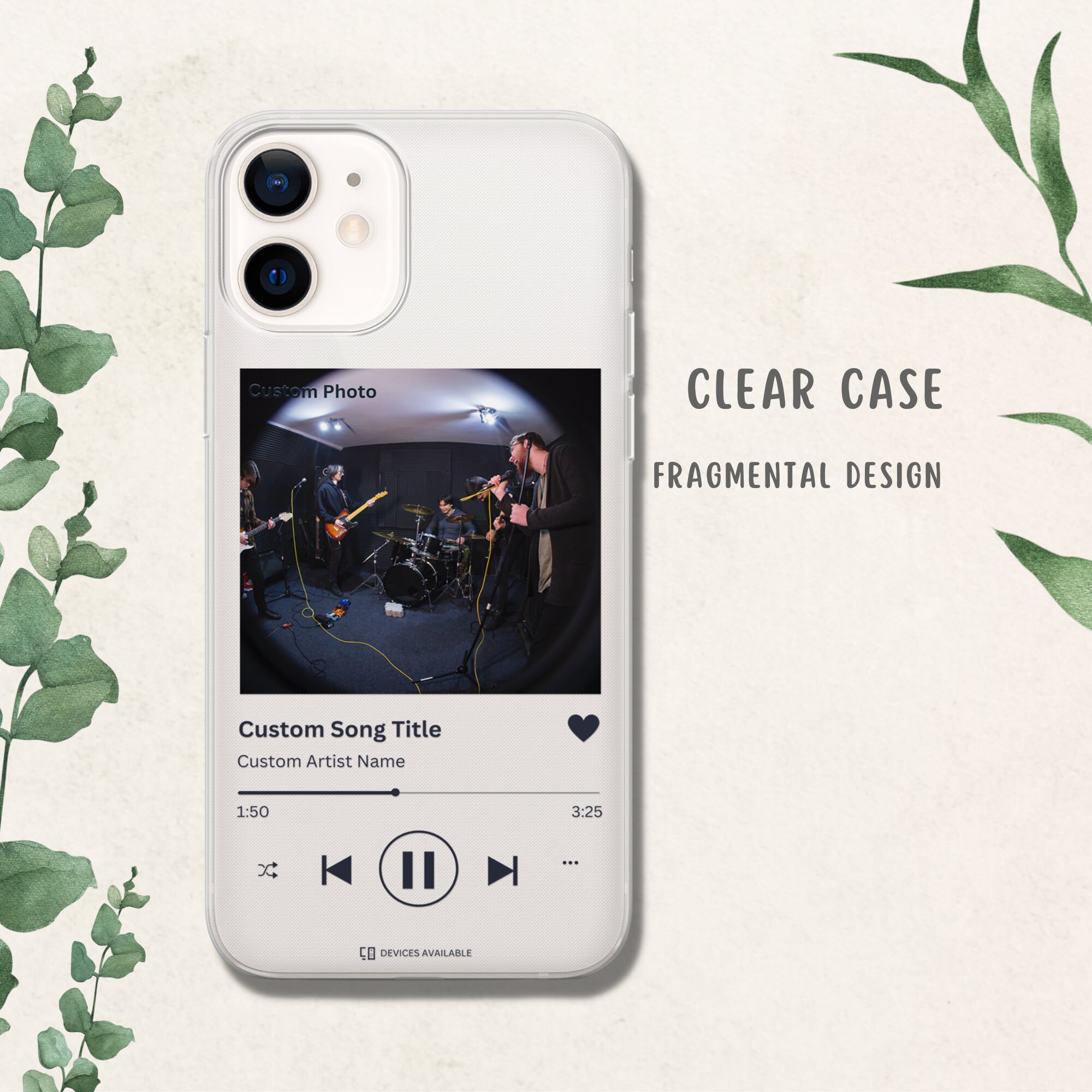 Custom Music Plaque Phone Case, Player Song Cover for Iphone, Samsung ...